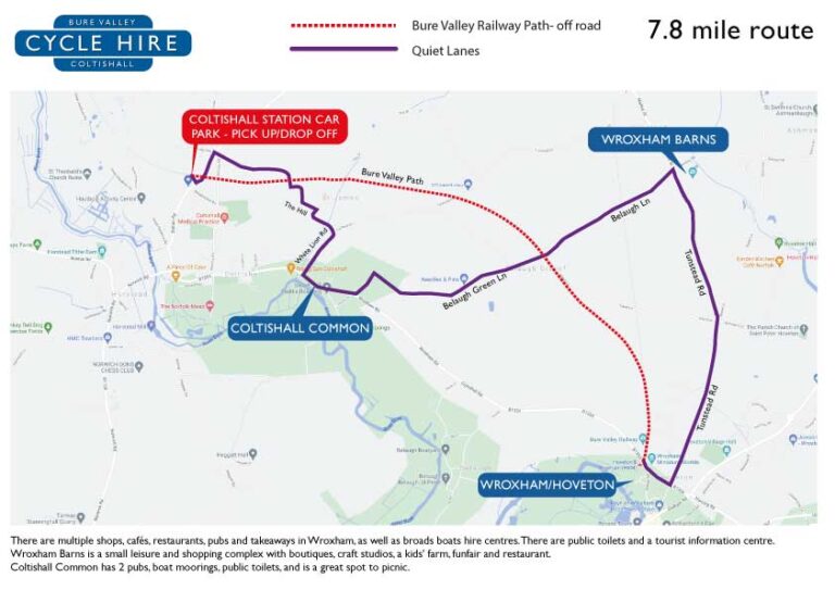 Routes and Local Info - Bure Valley Cycle Hire - Coltishall